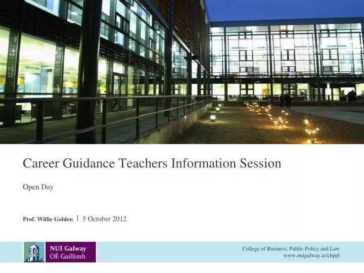 PPT - Career Guidance Teachers Information Session PowerPoint ...