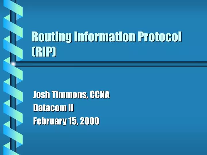 PPT - Routing Information Protocol (RIP) PowerPoint Presentation, free ... PPT - Routing Information Protocol (RIP) PowerPoint Presentation, free ...
