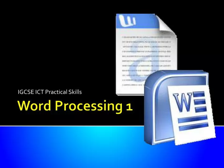 PPT - Word Processing 1 PowerPoint Presentation, free download - ID:3103158