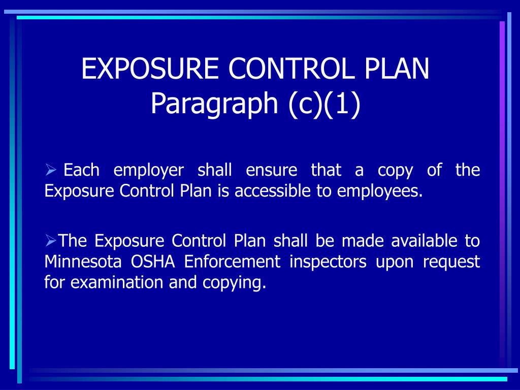 PPT - OCCUPATIONAL EXPOSURE TO BLOODBORNE PATHOGENS 29 CFR 1910.1030 ...