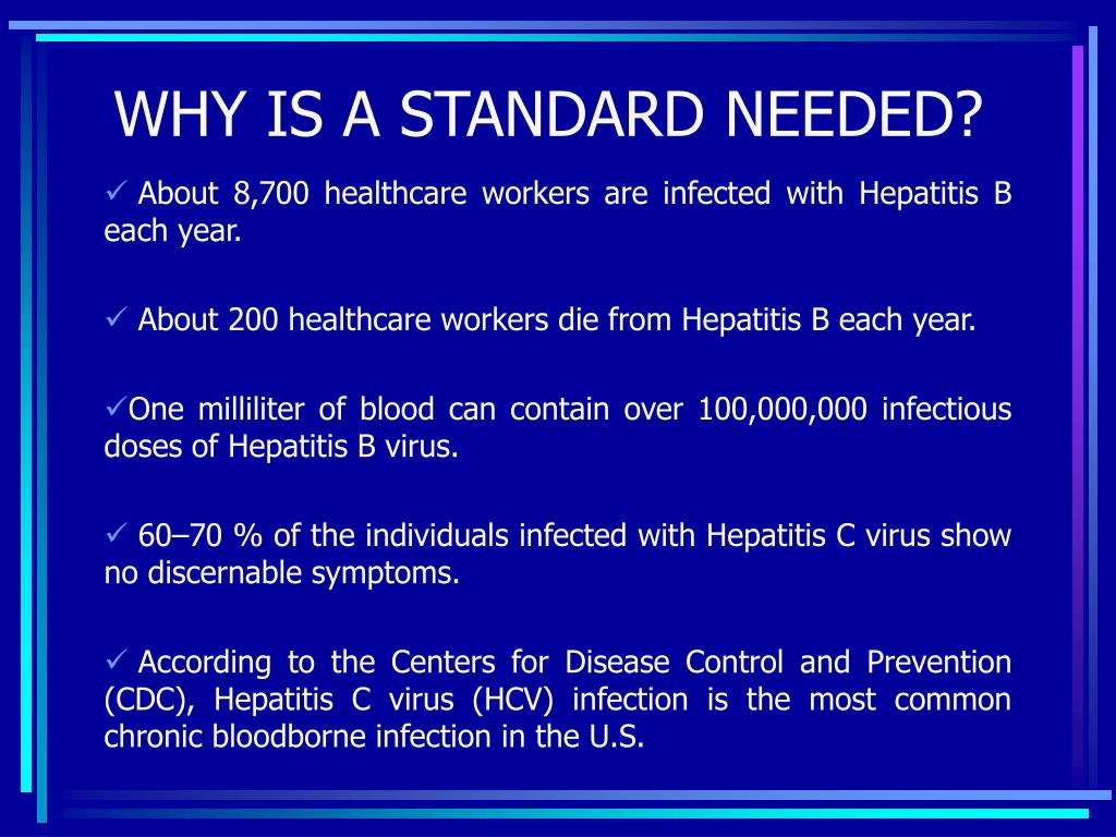 PPT - OCCUPATIONAL EXPOSURE TO BLOODBORNE PATHOGENS 29 CFR 1910.1030 ...