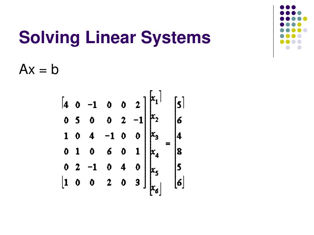 PPT - Solving Large Sparse Linear Systems PowerPoint Presentation, free ... PPT - Solving Large Sparse Linear Systems PowerPoint Presentation, free ...