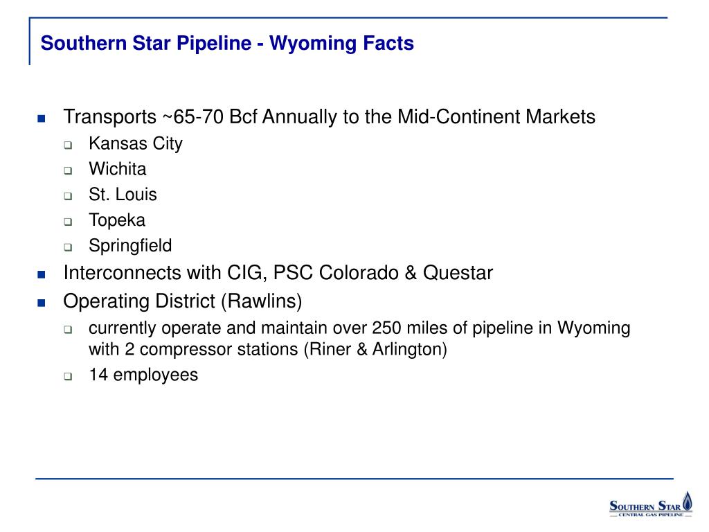 PPT - Southern Star Central Gas Pipeline, Inc August 31, 2005 ...