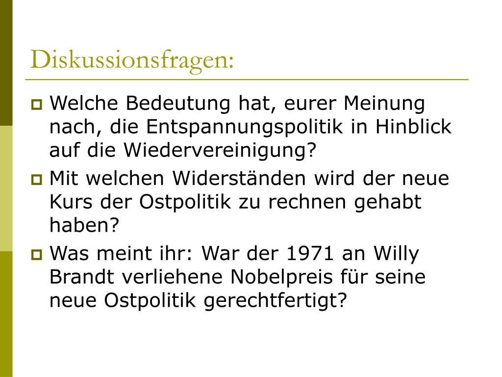 PPT - Ost- und Deutschlandpolitik als Entspannungspolitik PowerPoint ...