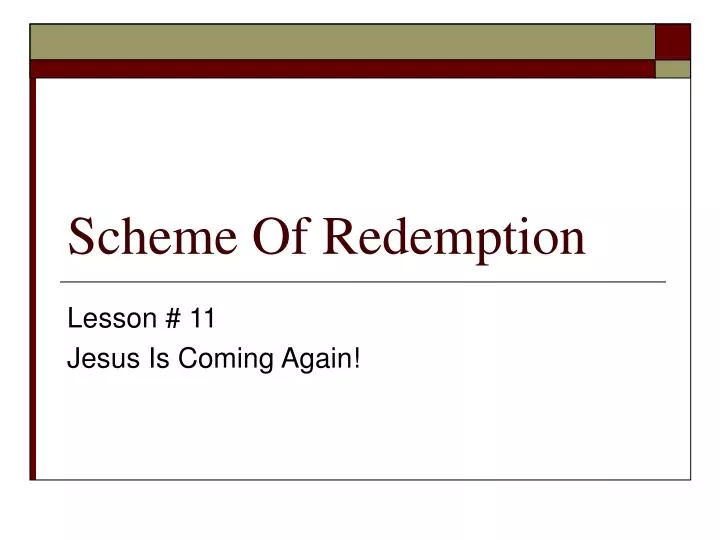 PPT - Scheme Of Redemption PowerPoint Presentation, free download - ID ...
