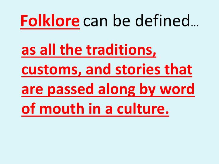 PPT - Folklore: Myths, Folktales, Legends, and Fables PowerPoint ...