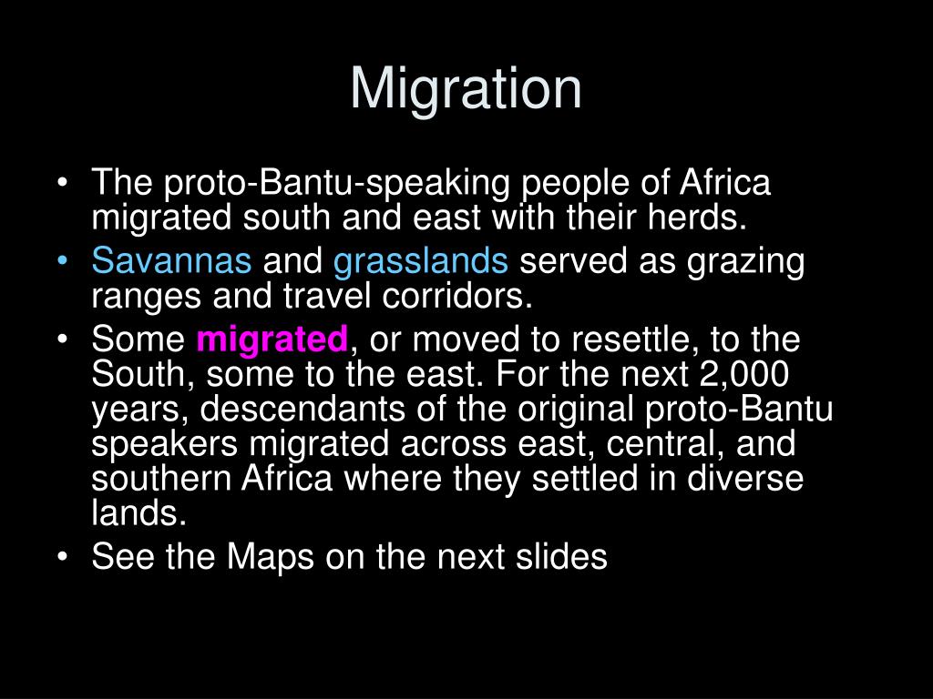 PPT - The Bantu Migration and the Rise of Coastal Trading States in ...