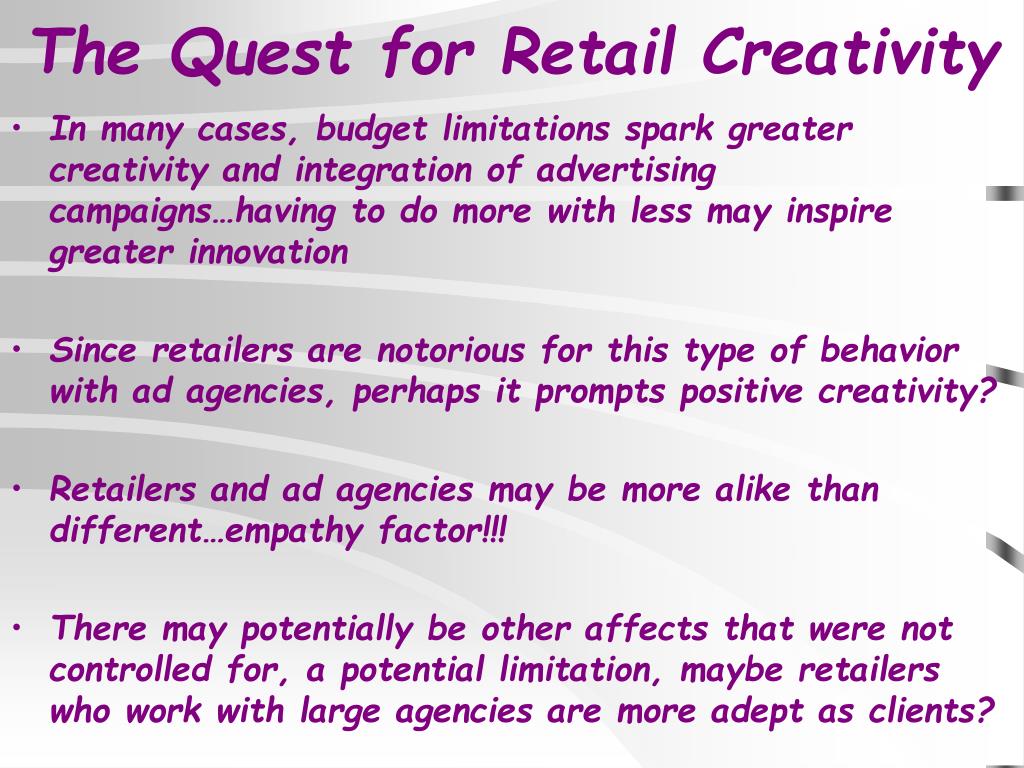 PPT - Retail Advertising Creativity in the Real World: Live from New ...