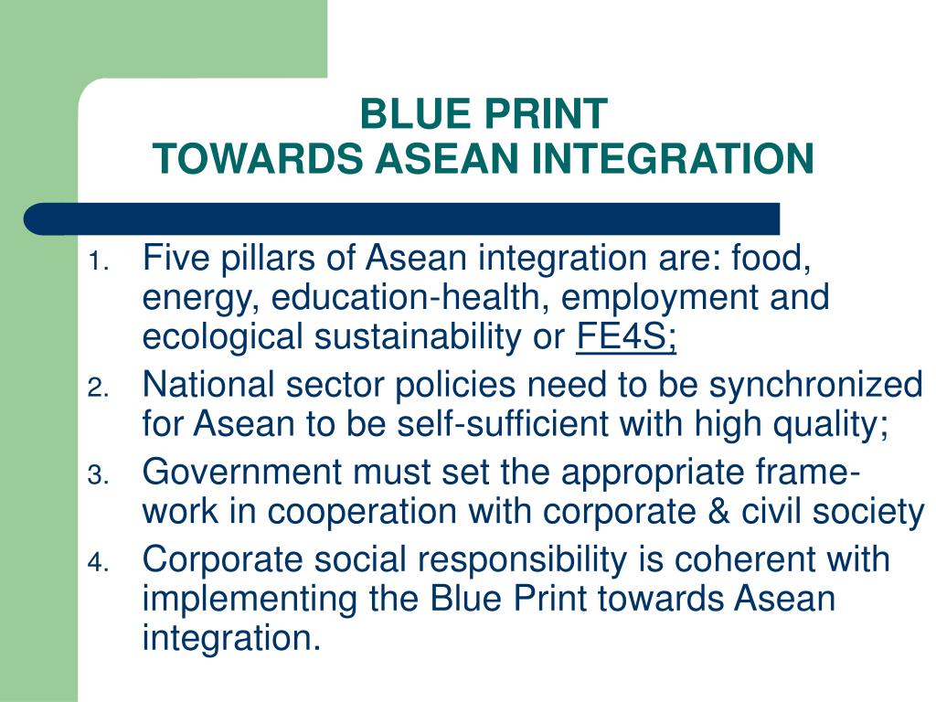 PPT - GOOD CORPORATE & SOCIAL GOVERNANCE TO INTEGRATE ASEAN ECONOMY ...