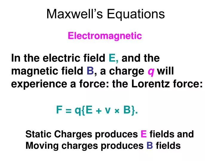 PPT - Maxwell’s Equations PowerPoint Presentation, free download - ID ...