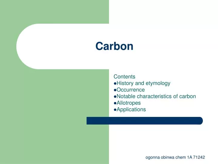 PPT - Carbon PowerPoint Presentation, free download - ID:3105952