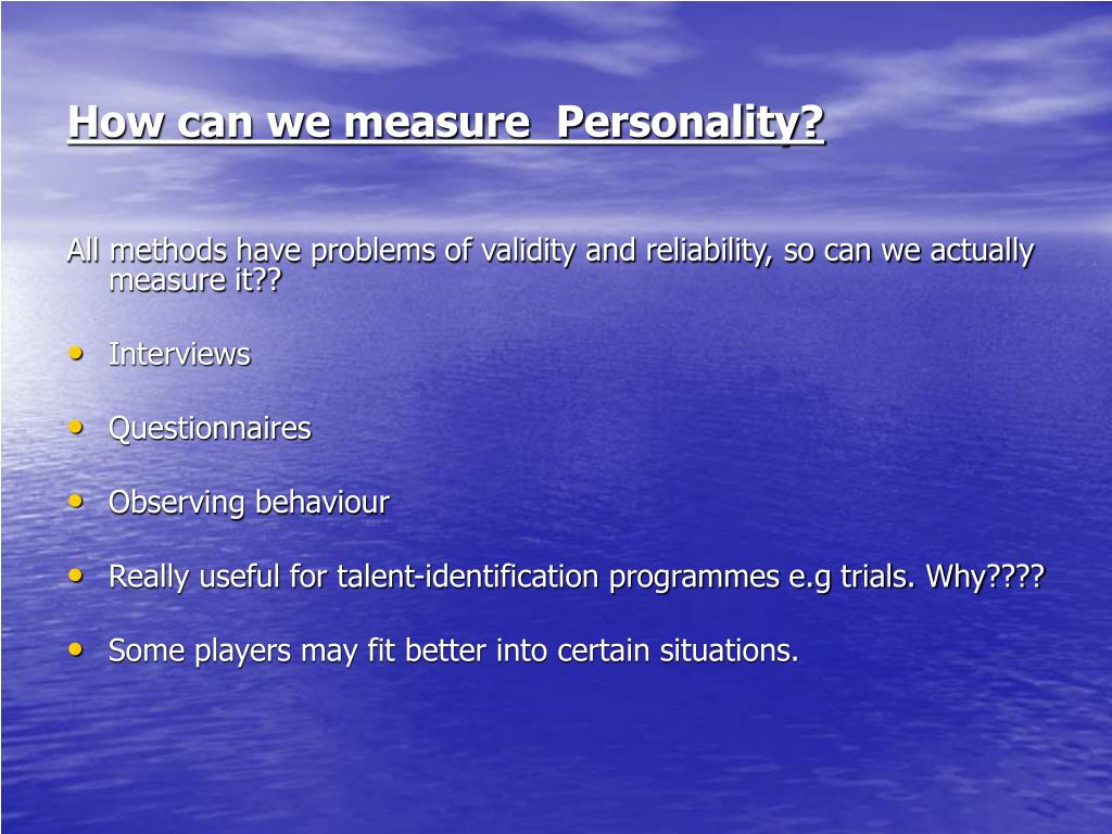 PPT - PERSONALITY ( p.121 – 130, Bevis, Murray ) PowerPoint ...