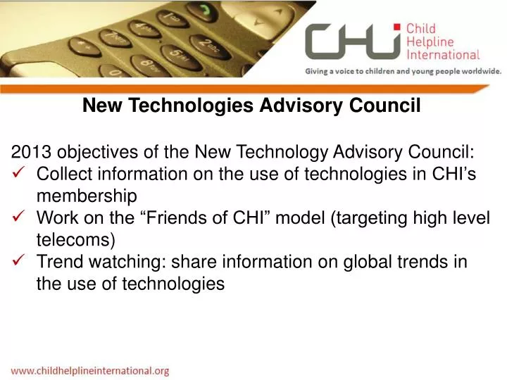 PPT - New Technologies Advisory Council 2013 objectives of the New ...