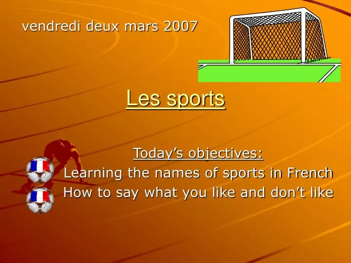 PPT - Les sports PowerPoint Presentation, free download - ID:3107125