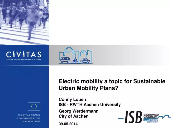 PPT - Electric mobility a topic for Sustainable Urban Mobility Plans ...