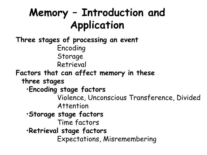 PPT - Memory – Introduction and Application PowerPoint Presentation ...