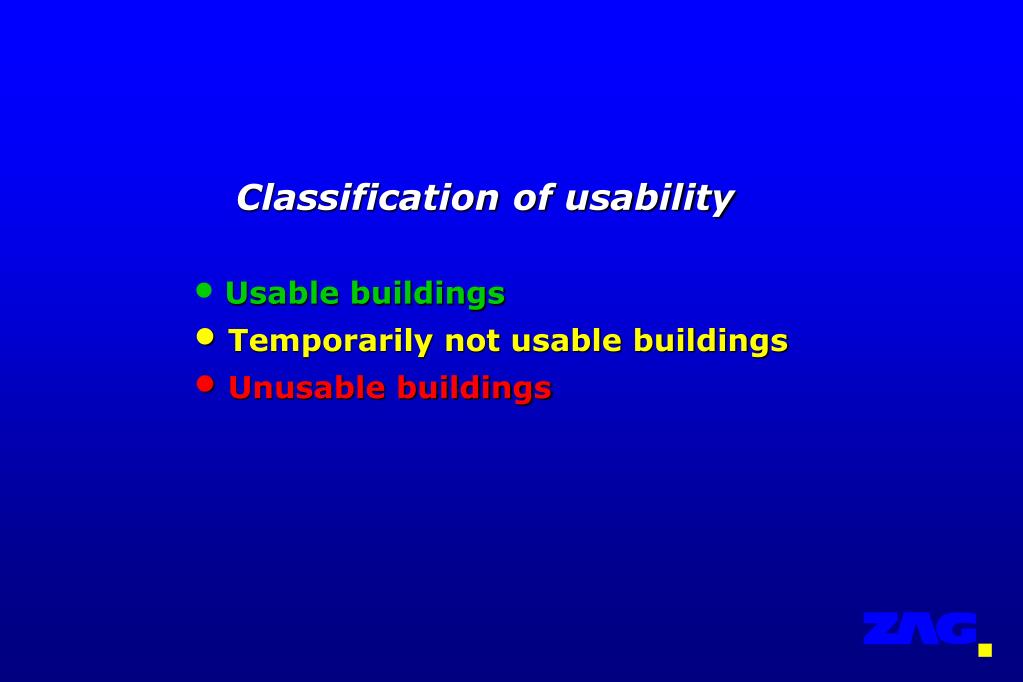 PPT - ASSESSMENT OF DAMAGE AND USABILITY OF EARTHQUAKE-DAMAGED ...