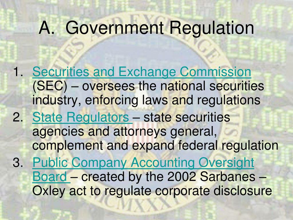 PPT - II. MARKET REGULATION PowerPoint Presentation, free download - ID ...