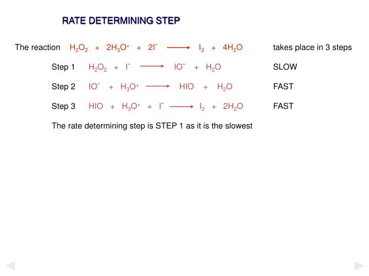 PPT - The rate-determining step PowerPoint Presentation - ID:3108923