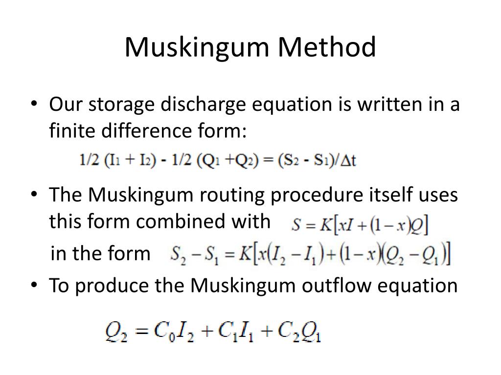 PPT - Chapter Four Part 1 Flood Routing via Storage PowerPoint ...