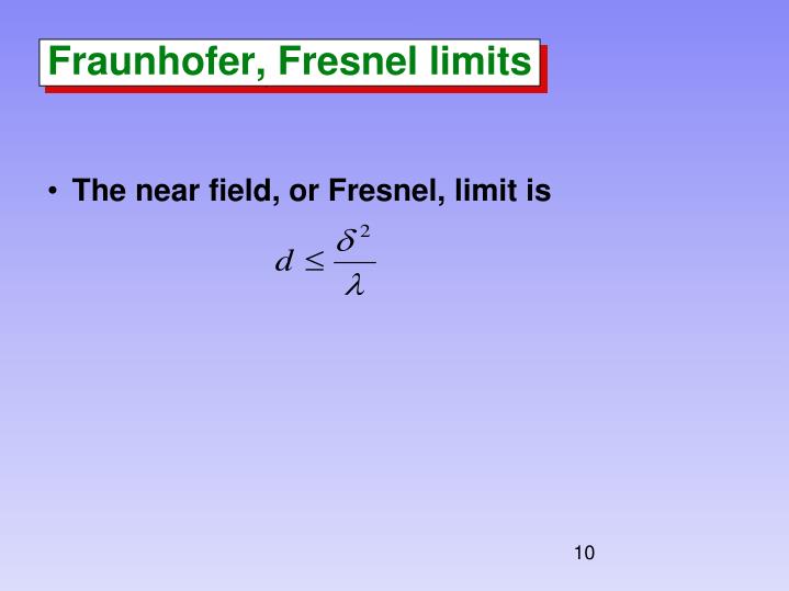 PPT - Fraunhofer Diffraction PowerPoint Presentation - ID:3109164