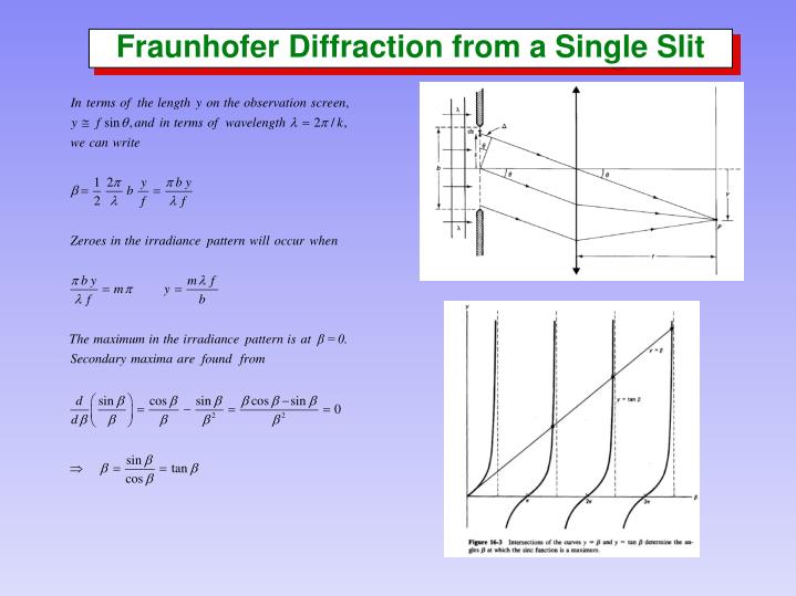 PPT - Fraunhofer Diffraction PowerPoint Presentation - ID:3109164