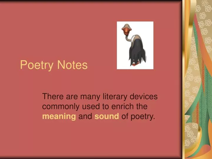 PPT - Poetry Notes PowerPoint Presentation, free download - ID:3109180