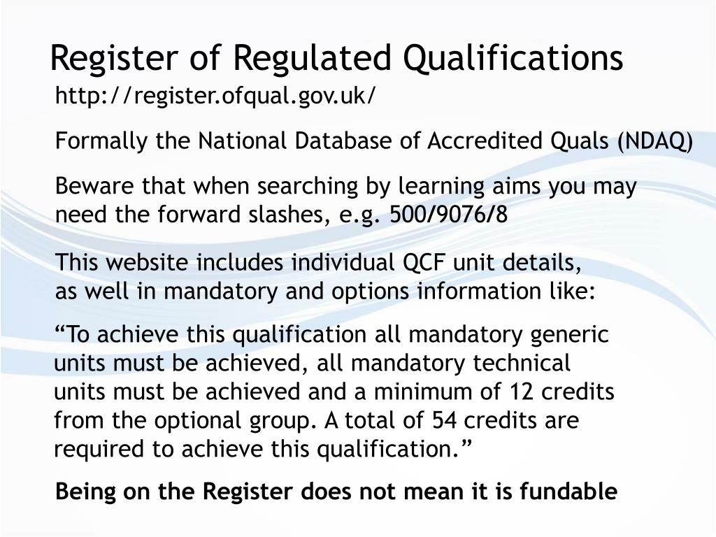 PPT - Money – The Lubricant Of The QCF System PowerPoint Presentation ...