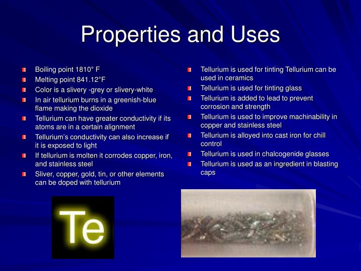 PPT - Tellurium PowerPoint Presentation - ID:3109680