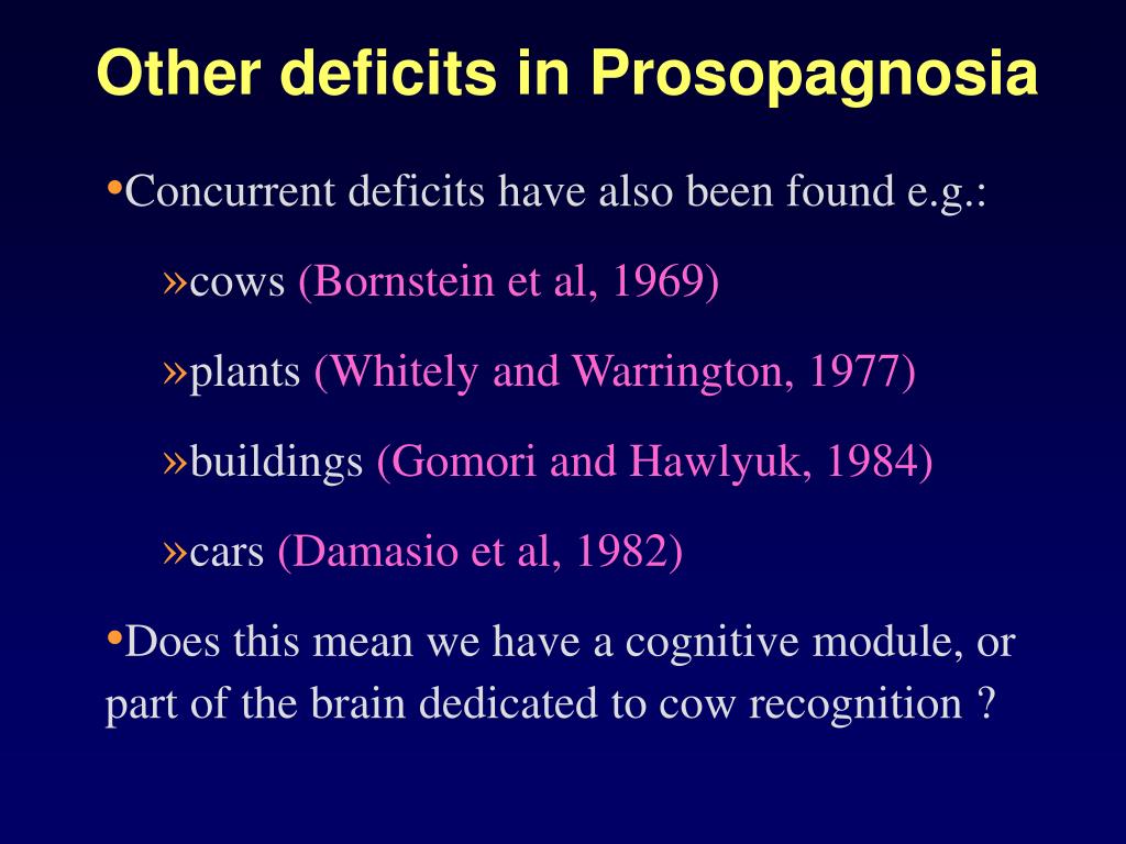 PPT - Objects and Faces: The Neuropsychology of Agnosia and ...