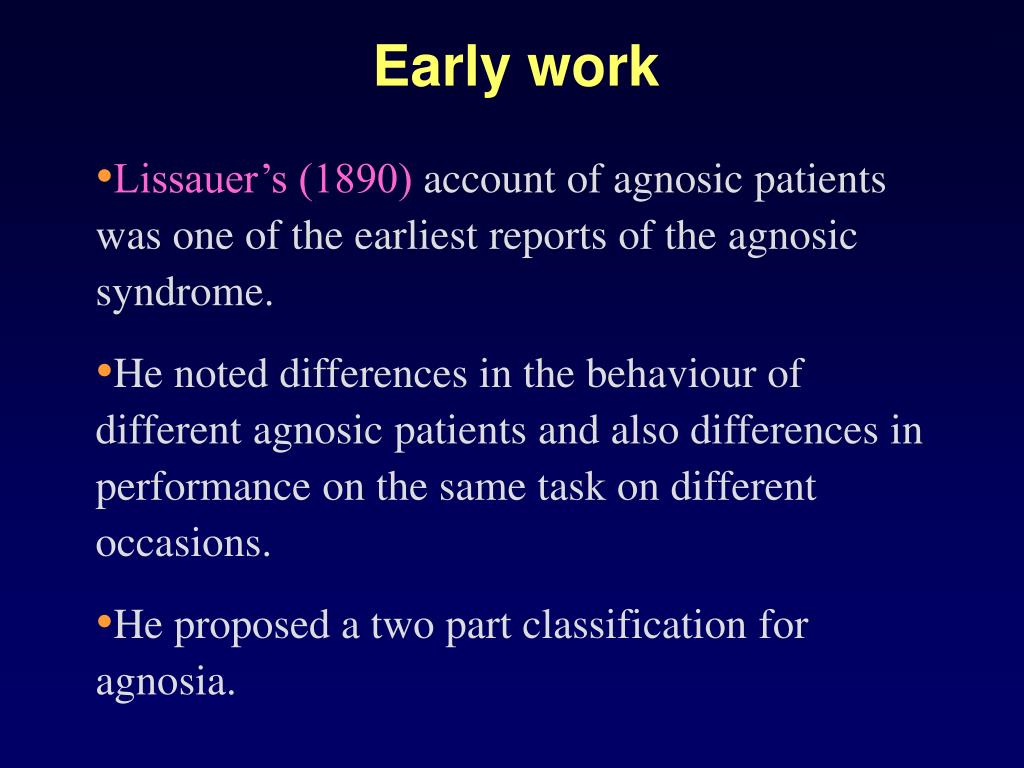 PPT - Objects and Faces: The Neuropsychology of Agnosia and ...