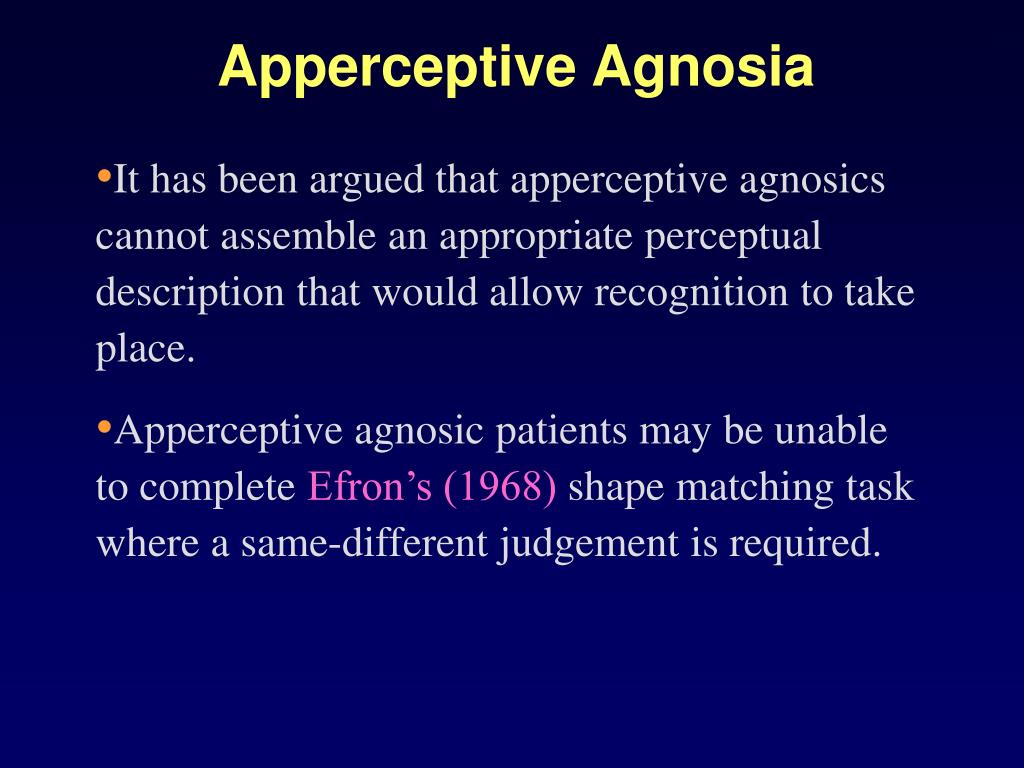 PPT - Objects and Faces: The Neuropsychology of Agnosia and ...