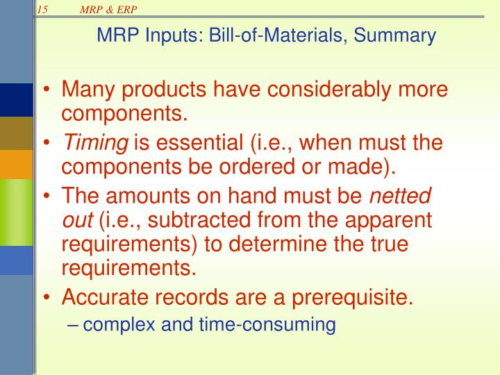 PPT - MRP, MRP II, and ERP PowerPoint Presentation - ID:3109841