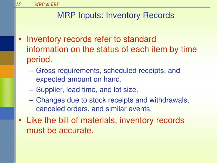 PPT - MRP, MRP II, and ERP PowerPoint Presentation - ID:3109841