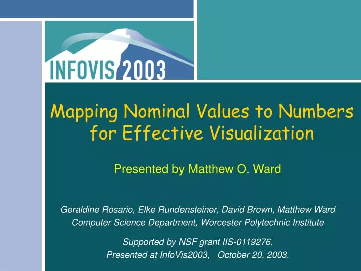 PPT - Mapping Nominal Values to Numbers for Effective Visualization ...