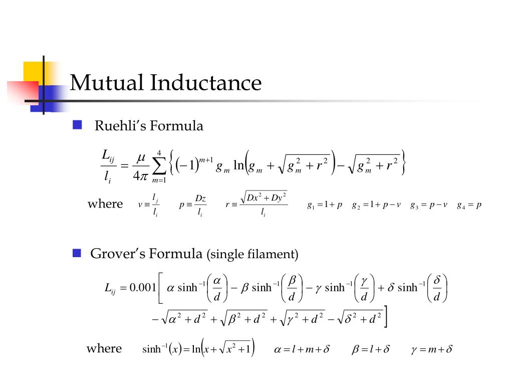 PPT - On-Chip Inductance Extraction - Concept & Formulae – 2002. 3 ...