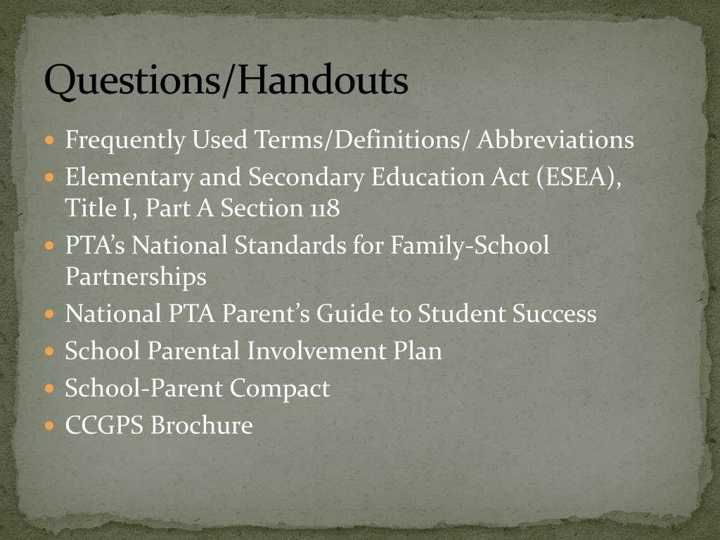 PPT - Title I Annual Parent Meeting Walnut Grove Elementary School Home ...