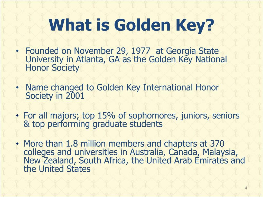 PPT - Golden Key International Honor Society PowerPoint Presentation ...