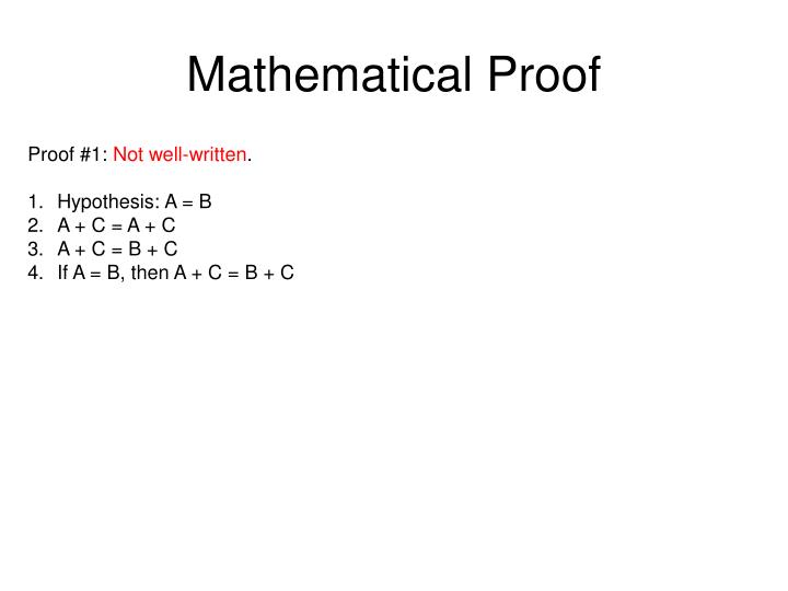 PPT - Mathematical Proof PowerPoint Presentation - ID:3111958