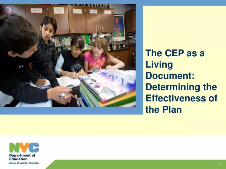 PPT - The CEP as a Living Document: Determining the Effectiveness of ...