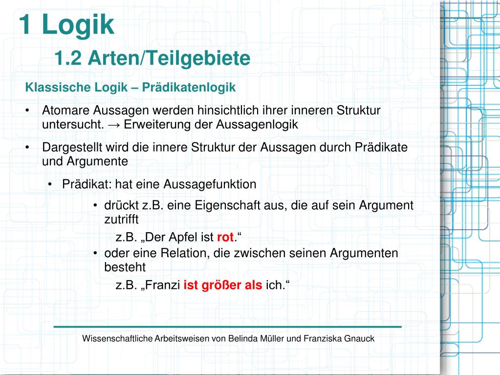 PPT - Wissenschaftliche Arbeitsweisen Logik Auffassungen/Theorien ...
