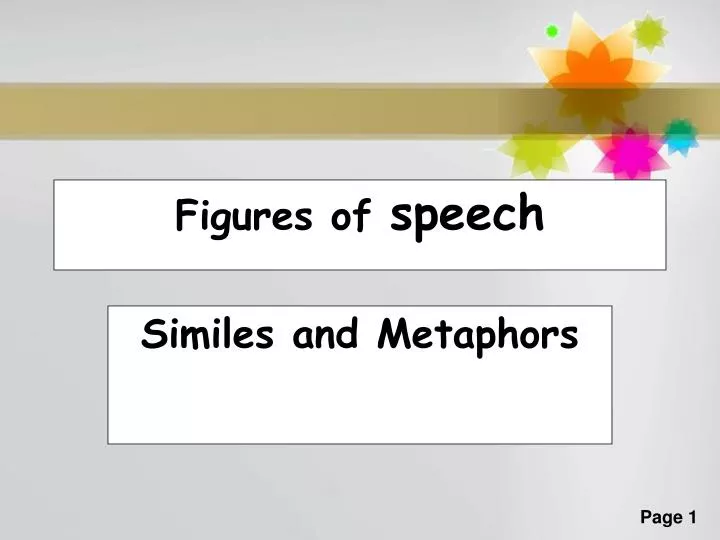 PPT - Figures of speech PowerPoint Presentation, free download - ID:3112652