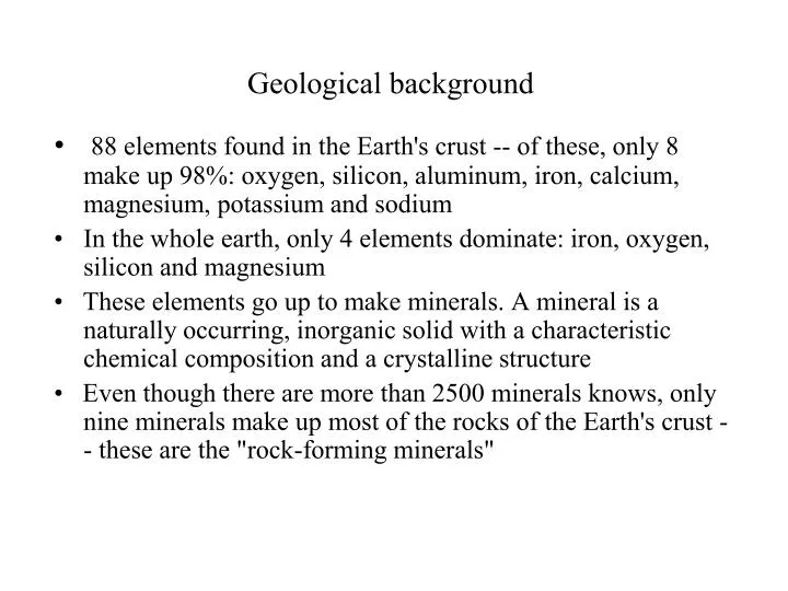 PPT - Geological background PowerPoint Presentation, free download - ID ...