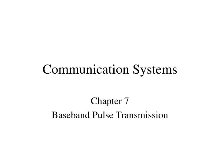 PPT - Communication Systems PowerPoint Presentation, free download - ID ...