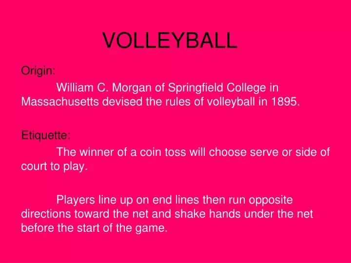PPT - VOLLEYBALL PowerPoint Presentation, free download - ID:3113998