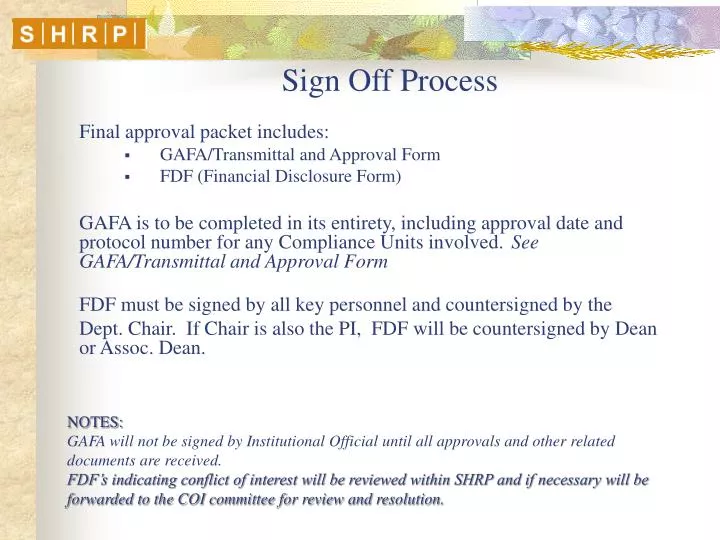 PPT - Sign Off Process PowerPoint Presentation, free download - ID:3114017