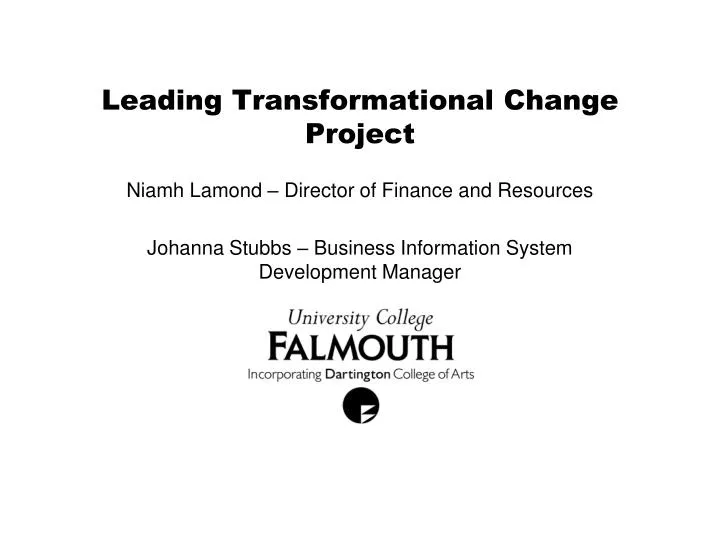 PPT - Leading Transformational Change Project PowerPoint Presentation ...