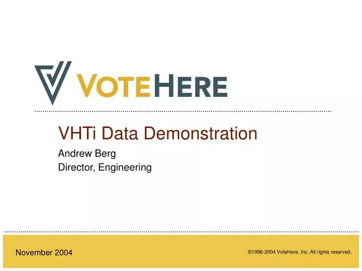 PPT - VHTi Data Demonstration PowerPoint Presentation, free download ...