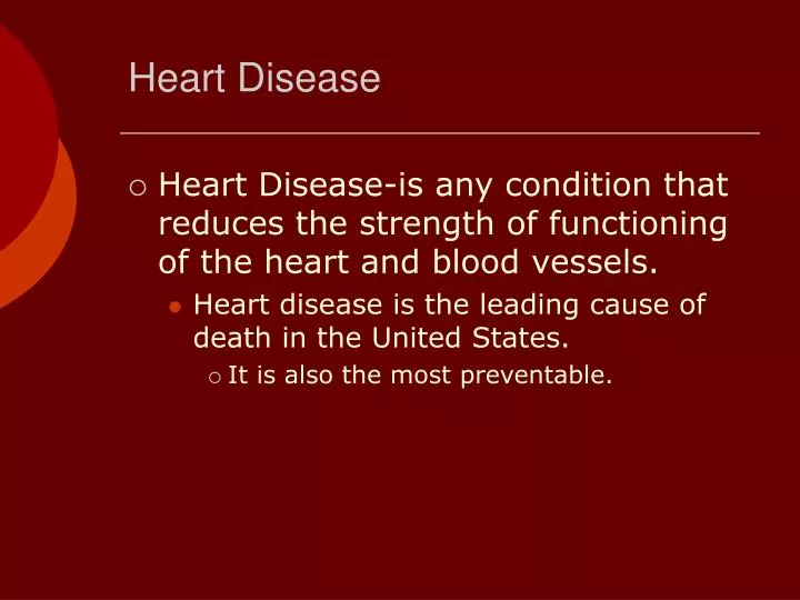 PPT - Heart Disease PowerPoint Presentation, free download - ID:3115819