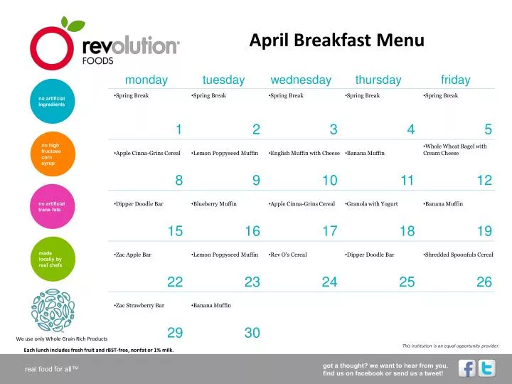 PPT - April Breakfast Menu PowerPoint Presentation, free download - ID ...